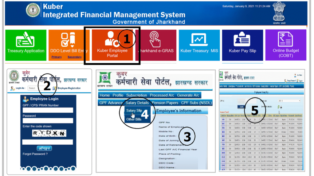 Kuber Payslip Portal - Ekosh Online